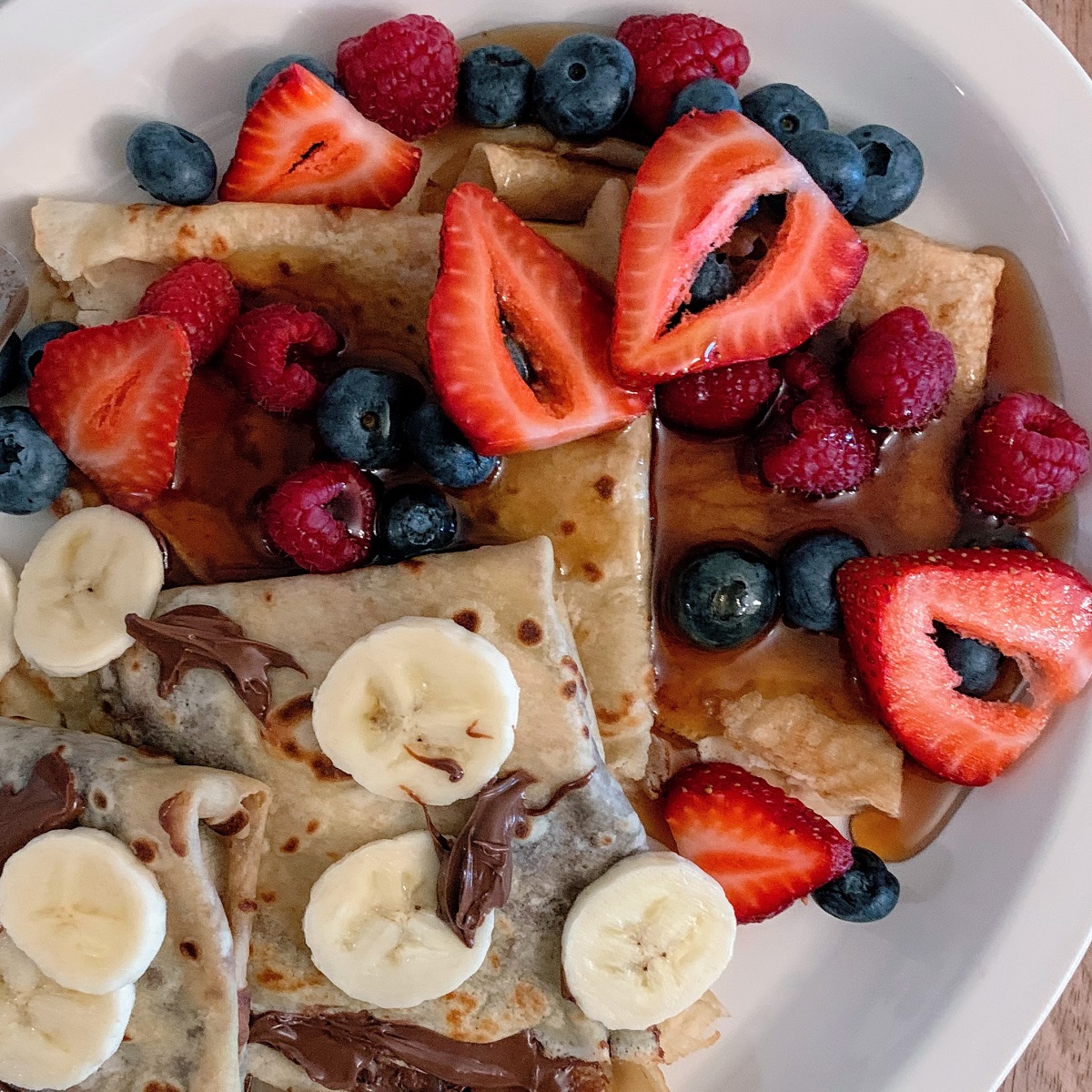Crêpes with Fresh Berries and Maple Syrup - The All Purpose Kitchen